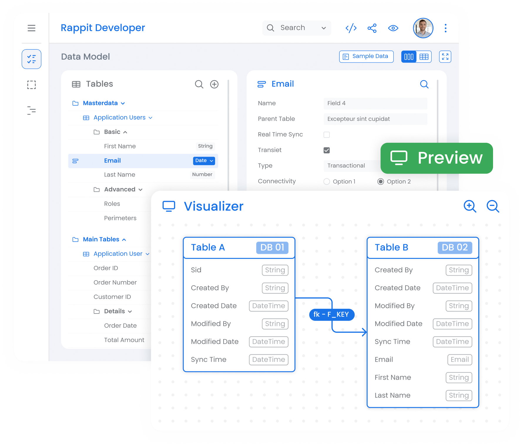 Rappit Developer. Rapidly build advanced enterprise applications.